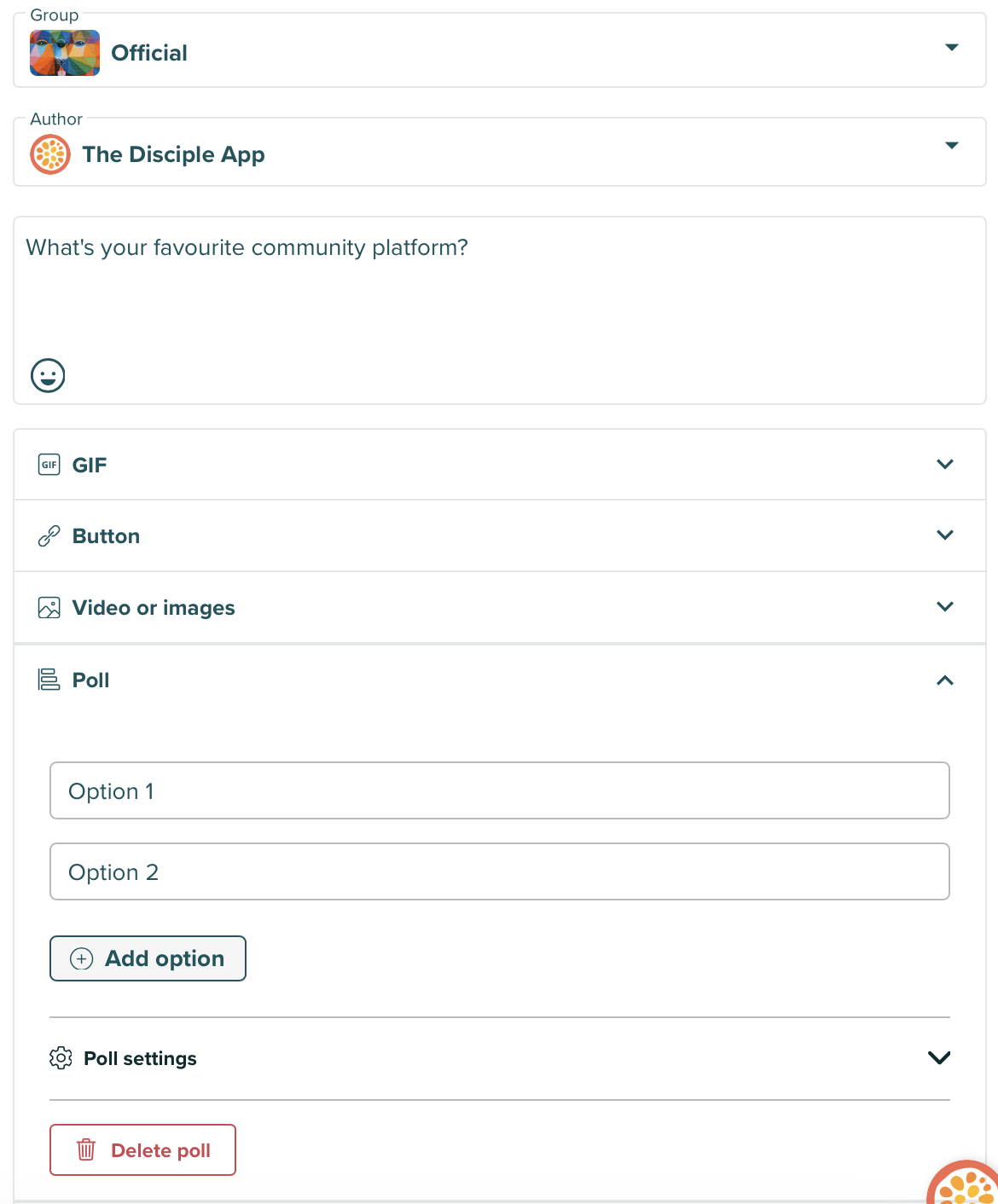How To Create a Poll – Disciple
