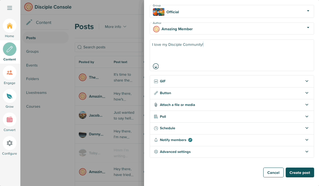 How to Make a Post – Disciple